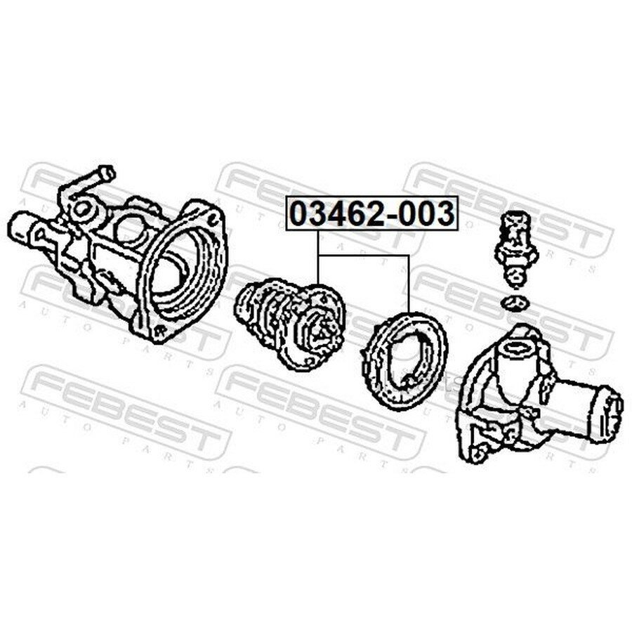 FEBEST 03462-003 Термостат HONDA ACCORD 2.0-2.2 98-03 / CIVIC 1.4-1.8 01-05