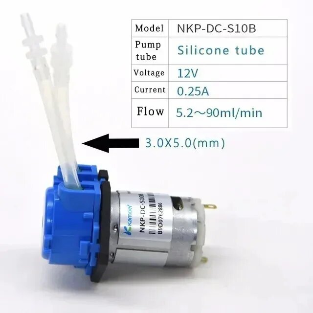 Дозирующий насос Kamoer NKP-DC-S10B 12V, черный