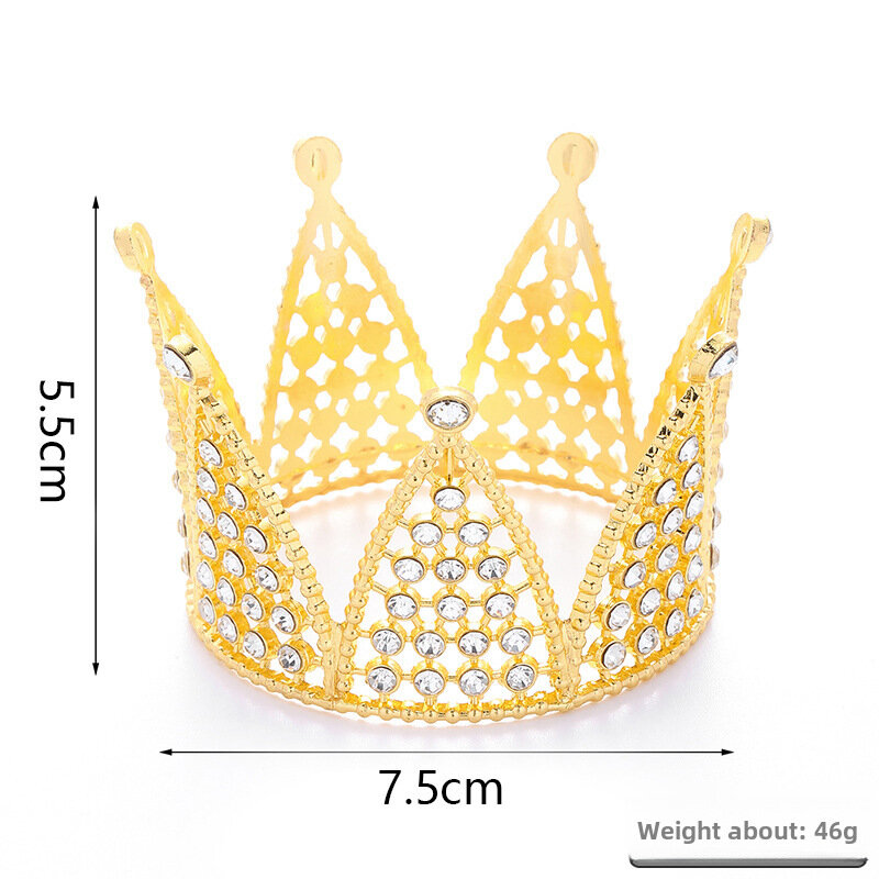 Корона, 7-гранная, золотой цвет