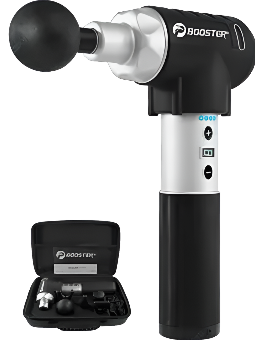 Массажер перкуссионный Booster Pro 2, для тела, беспроводной, 135Вт, 6 насадок, черный