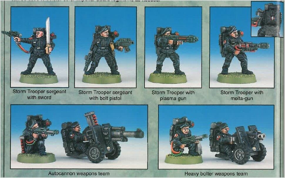 Stormtroopers Hard Weapon Team. С подставками. Warhammer 40.000