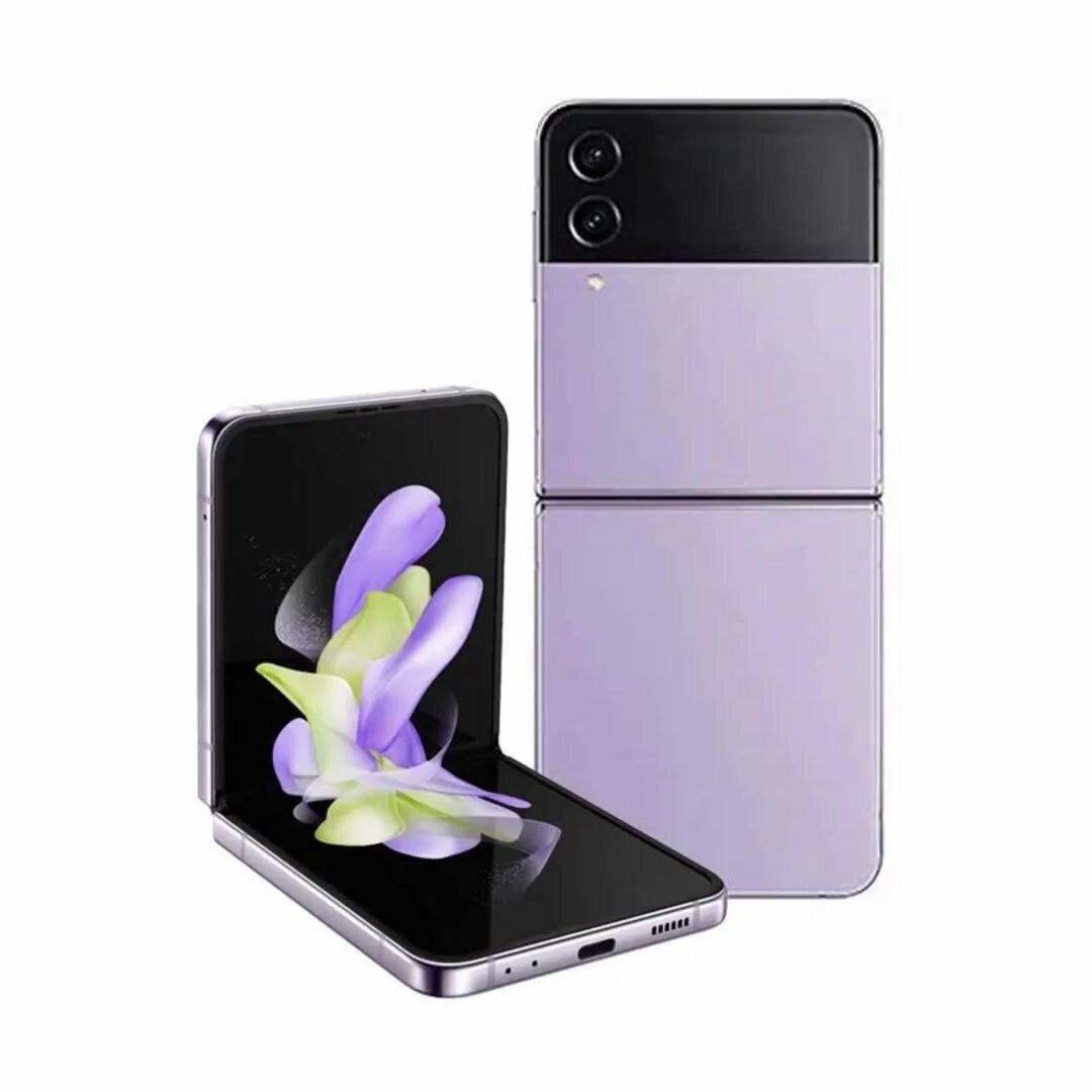 Складной Смартфон Samsung "Galaxy Z Flip 4", Складной экран, 8/256 Гб, фиолетовый