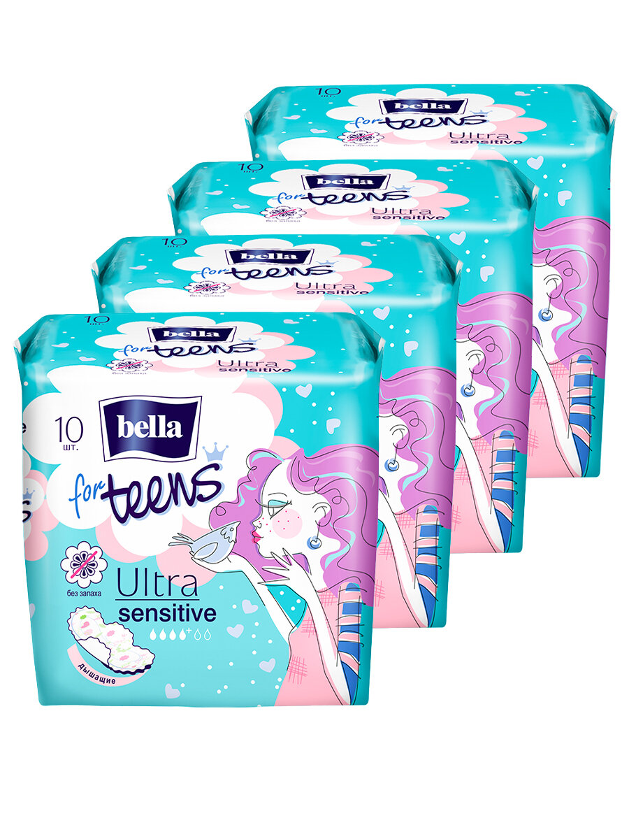 Bella Прокладки женские Ultra sensitive 4х10 шт 4 капли