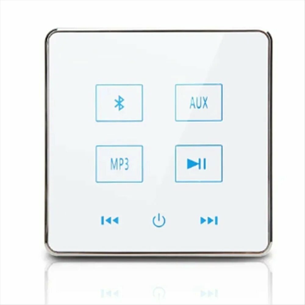 Домашний кинотеатр с настенным усилителем Bluetooth, сенсорным экраном, музыкальной панелью, фоновой аудиосистемой, поддержкой USB и TF-карт (белый)