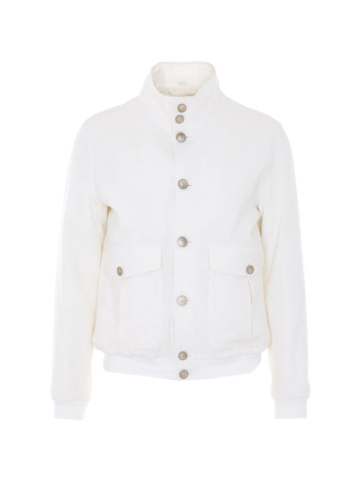 Бомбер Button high-neck bomber jacket