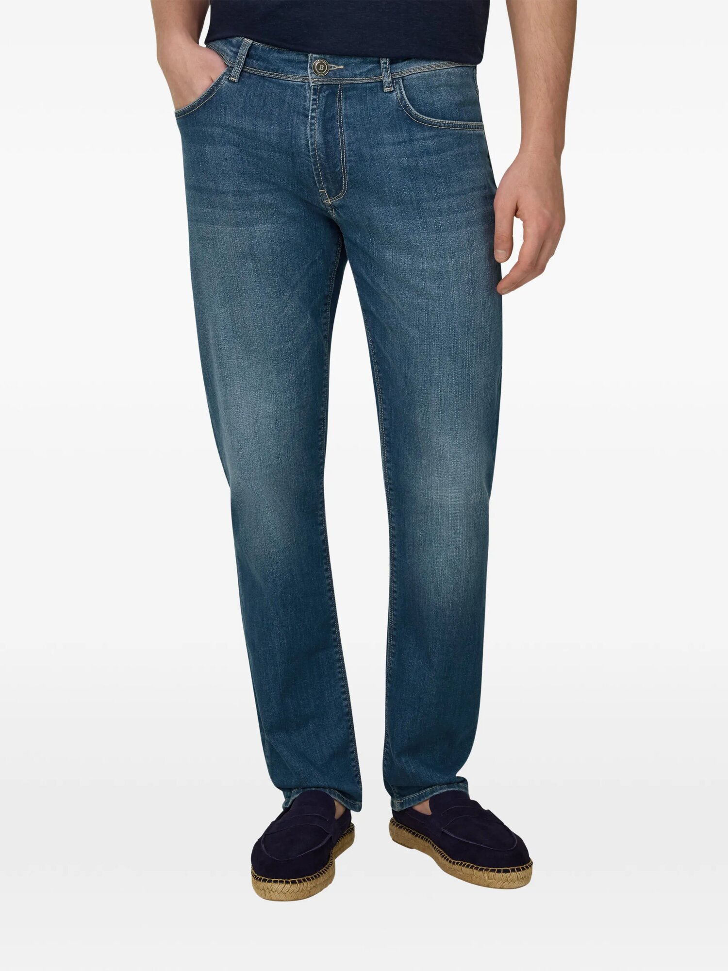 Джинсы Boggi Milano Straight-leg jeans, размер 44, blue — фото 1