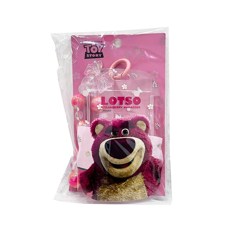 Держатель для карт с бусинами Disney, прозрачный чехол для проездного билета, студенческого билета, рабочего пропуска, карты питания, заводского пропуска, акриловый защитный чехол, подвеска.