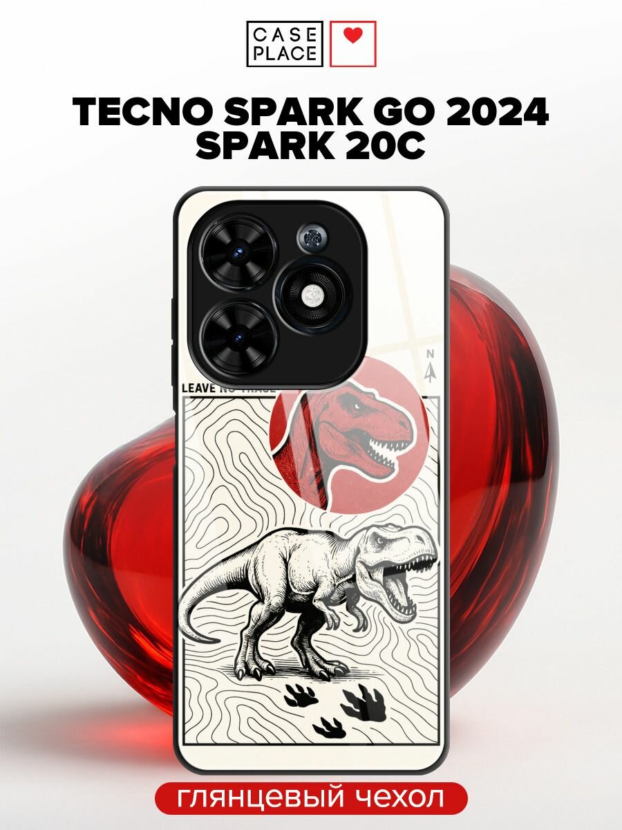 Чехол на Tecno Spark Go 2024/Spark 20C / Текно Спарк Го 2024/Спарк 20С с принтом "Leave no trace"