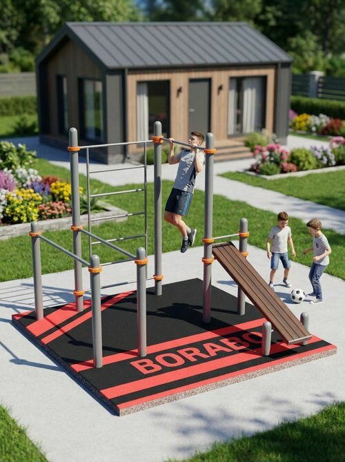 Спортивная уличная площадка, игровой комплекс с турниками для дачи и улицы BW-49-М