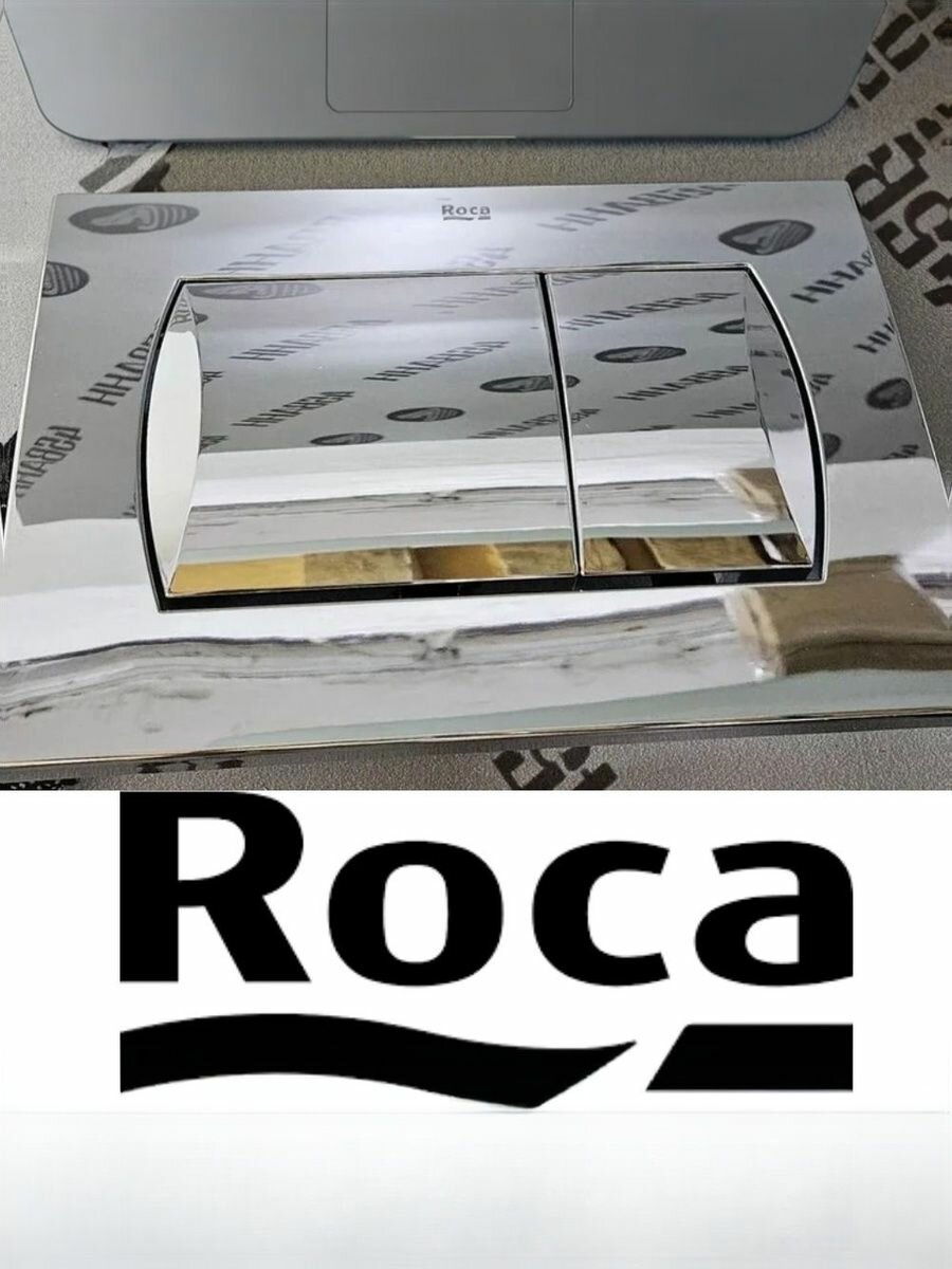 Кнопка клавиша смыва для инсталляции Roca Active PL 62B хром глянец (78901160B1) 255х170мм