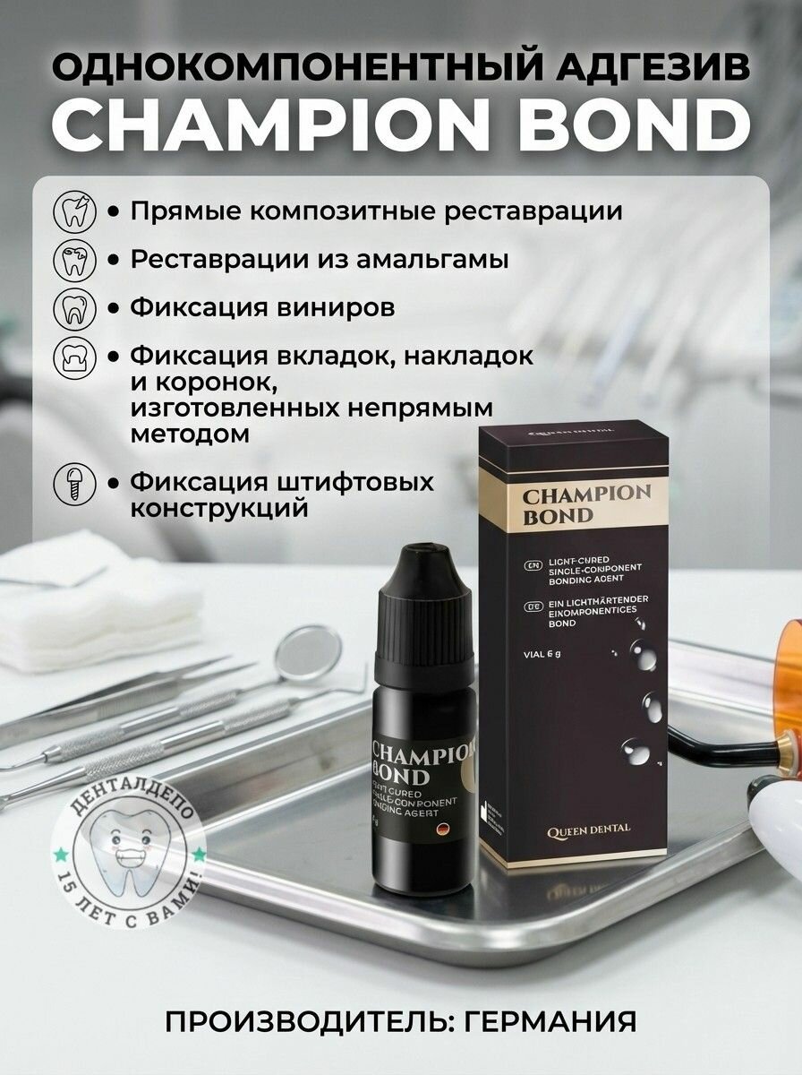 Чэмпион бонд (Champion bond), 6мл, CP0006BA000, Queen Dental