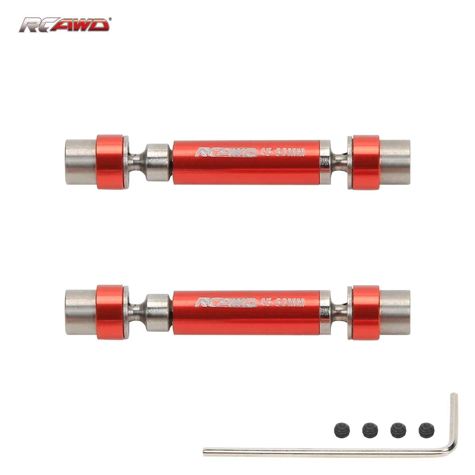 2 пары CVD валов RC AWD, красный, для FMS EAZYRC Roc FCX24