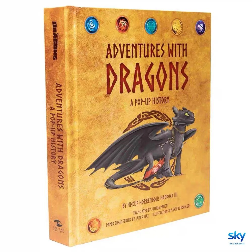 Adventures with Dragons A Pop-Up History Дрессировщик драконов 3D Стереокнига Английская версия