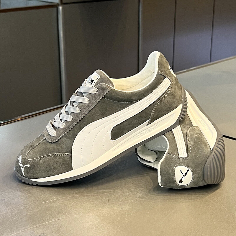 MOOCIE Мужские осенне-зимние кроссовки в новом стиле, черно-белые, спортивные, повседневные, в корейском стиле, универсальные низкие кроссовки. EU:40