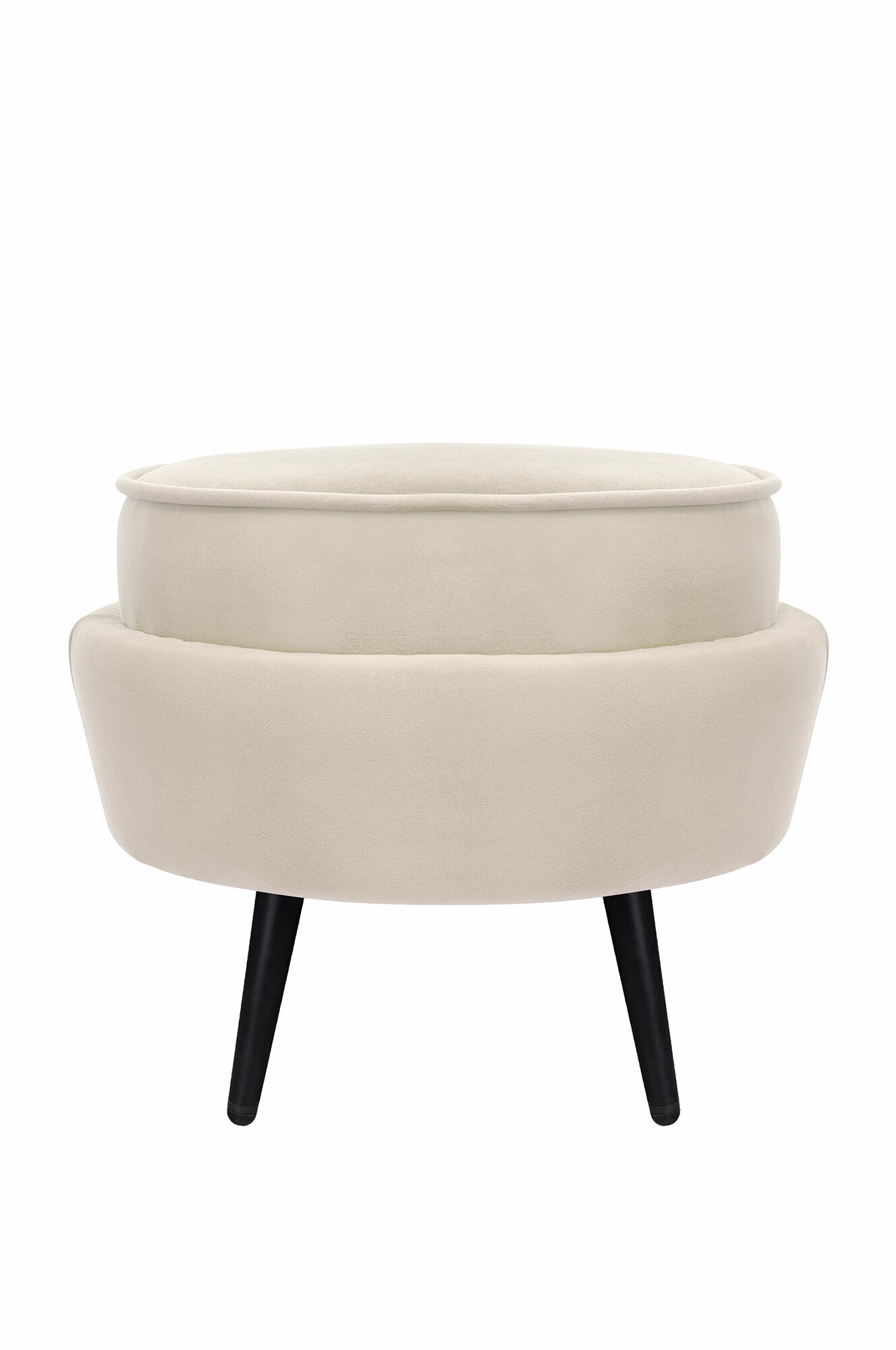 Пуф Mak-interior Pearl Adorn Beige на черных железных ножках, бежевый