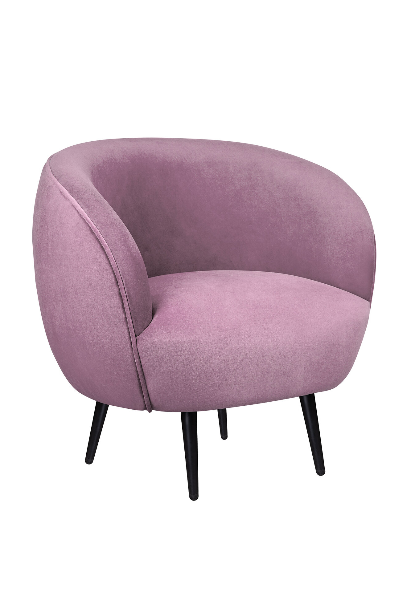 Кресло Mak-interior Benee Pink на металлических ножках черного цвета