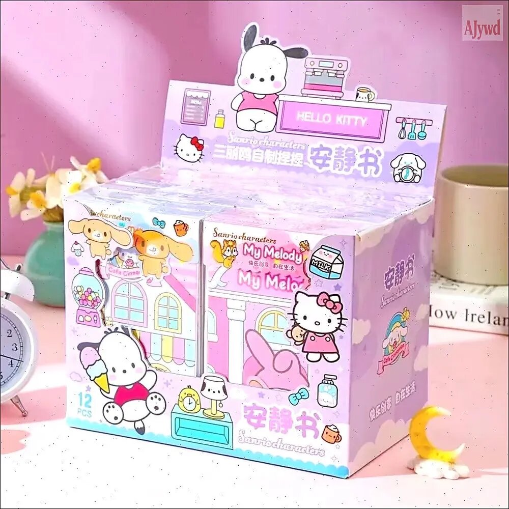 Бумажный домик / книга-дом MУ MELODY & KUROMI, наклейки. 8 страниц. Размеры 15х10 см. Цвет разноцветный.