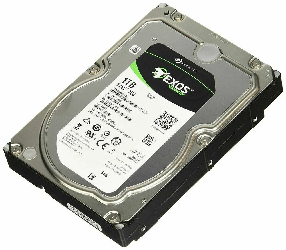 Жесткий диск Seagate Exos ST1000NM0045, 1ТБ, HDD, SAS 3.0, 3.5"