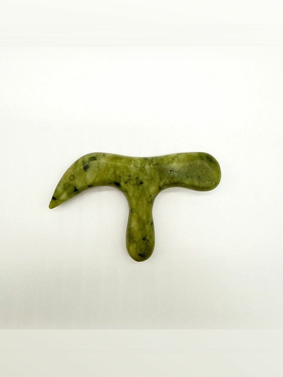 Эффективный скребок для лица из нефрита инструмент для массажа и лимфодренажа, улучшает кровообращение и тонус кожи, идеален для домашнего ухода