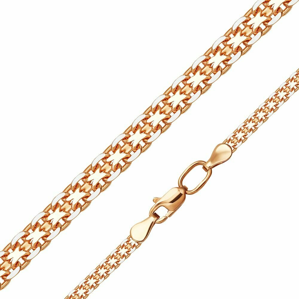 Цепь красное золото, 585 проба, родирование