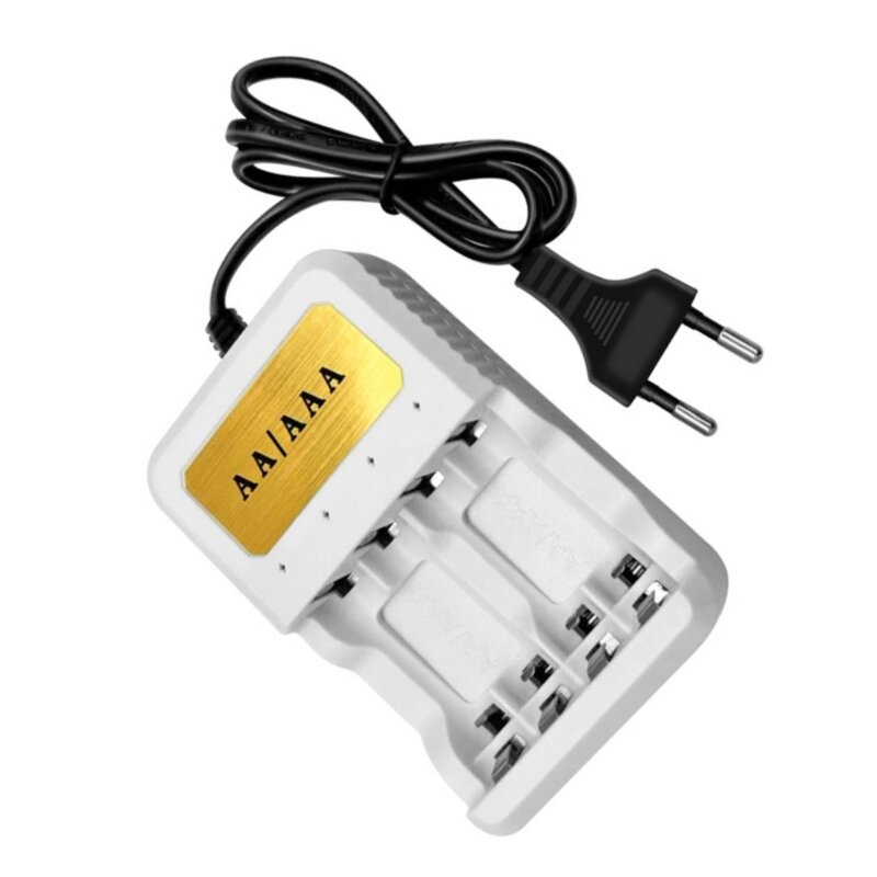 Универсальная Док-станция для Зарядного Устройства для Аккумуляторов 1,2 В NIMH 2A 3A, 4-Слотный Адаптер Для Быстрой Зарядки с Надежной Защитой