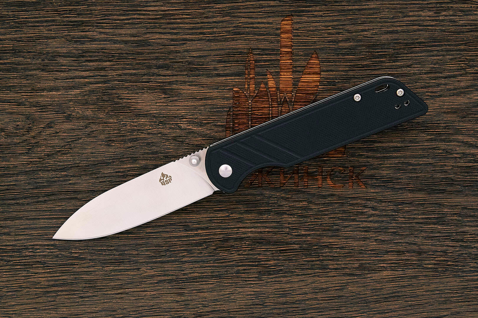 Нож складной QSP Parrot V2, клинок 80мм, сталь D2, рукоять G10 чёрный