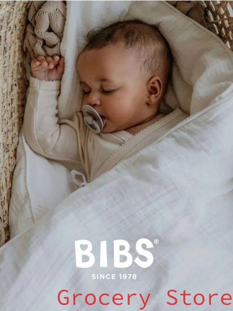 Пустышка BIBS для детей от 6 месяцев, набор 2 шт, классическая форма, из натурального латекса, цвет Jasmine - Fossil Grey Mix — фото 1