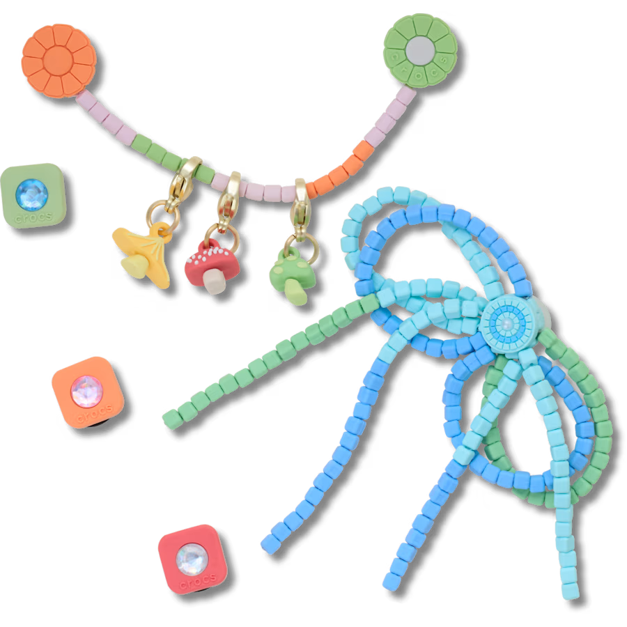 Комплект джибитсов CROCS, унисекс, набор из 5 штук, разноцветный