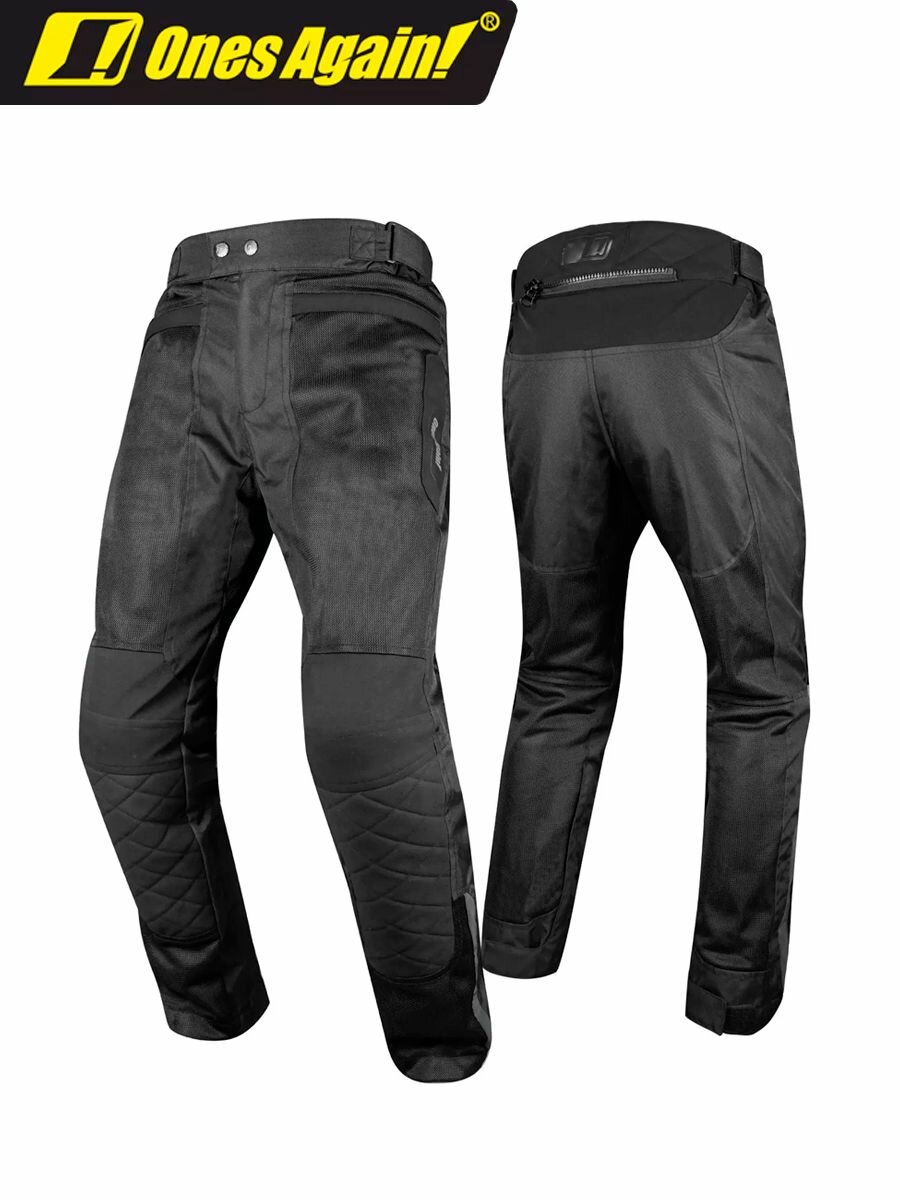 Мотоштаны Ones Again SP01/SP01W с амортизацией / Летние мотобрюки с защитными вставками
