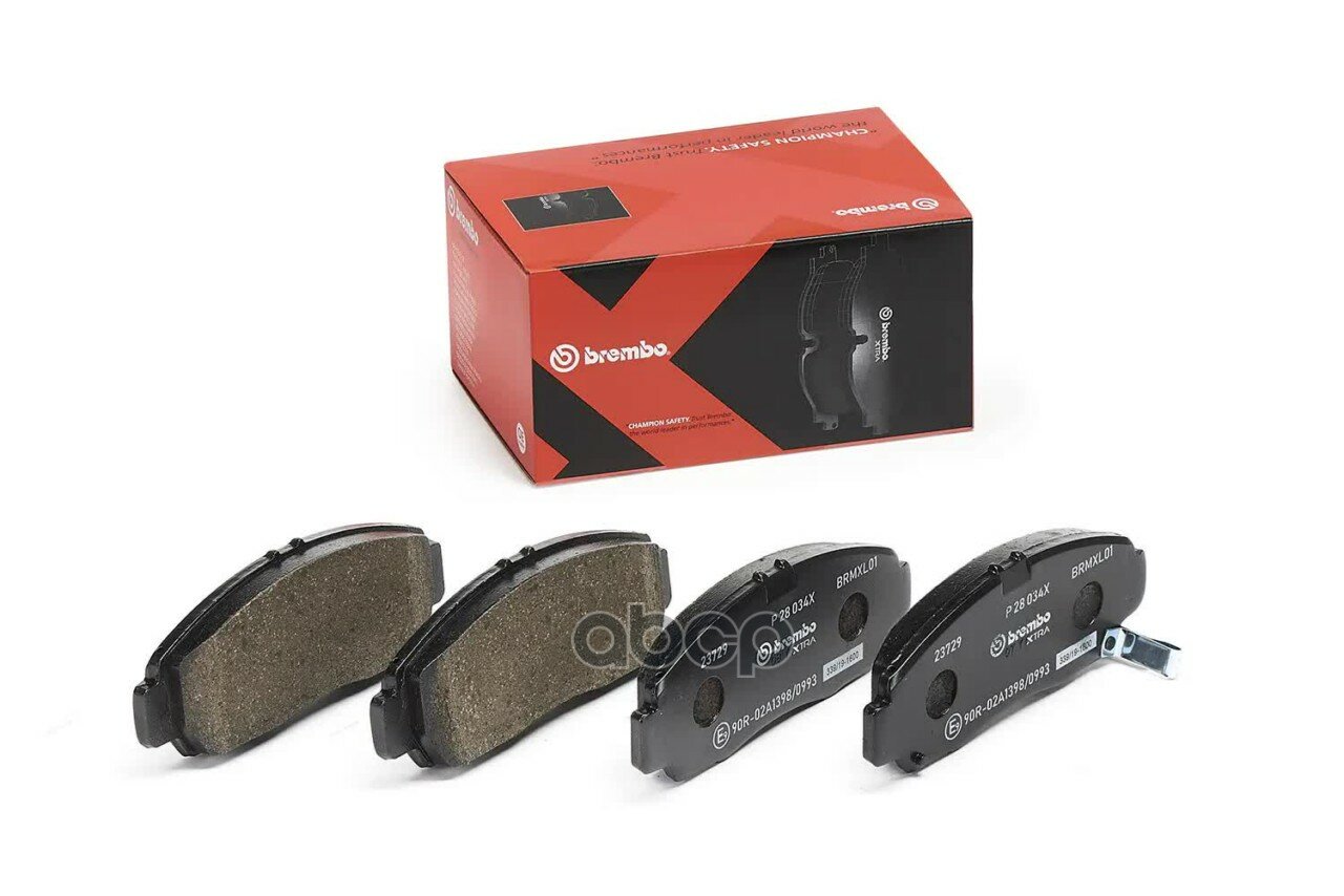 Колодки тормозные дисковые передн. серии Brembo Xtra ACURA RL 10/95-09/04 / ACURA TL (UC_) 10/03-11/ Brembo арт. p28034x