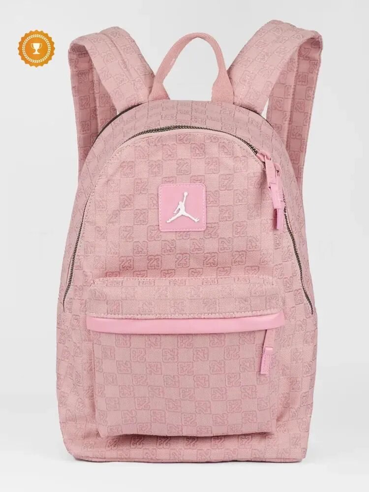 Розовый рюкзак Jordan с логотипом для девочек, средний размер, городской, из синтетической ткани и политекса, для школы и прогулок