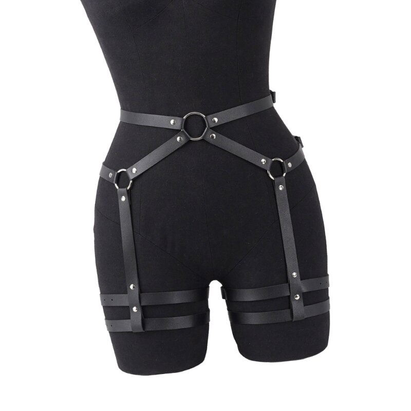 Мода Искусственная Кожа Бондаж Поясная Цепочка Регулируемые Фетиши Украшения Для Тела для Ночных Вечеринок Тематическое Мероприятие