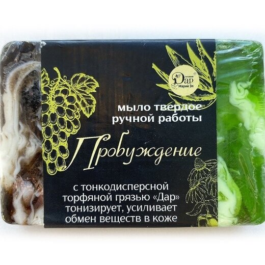 Мыло Торфяной Дар Марий Эл "Пробуждение", твёрдое, тонизирующее, 85г