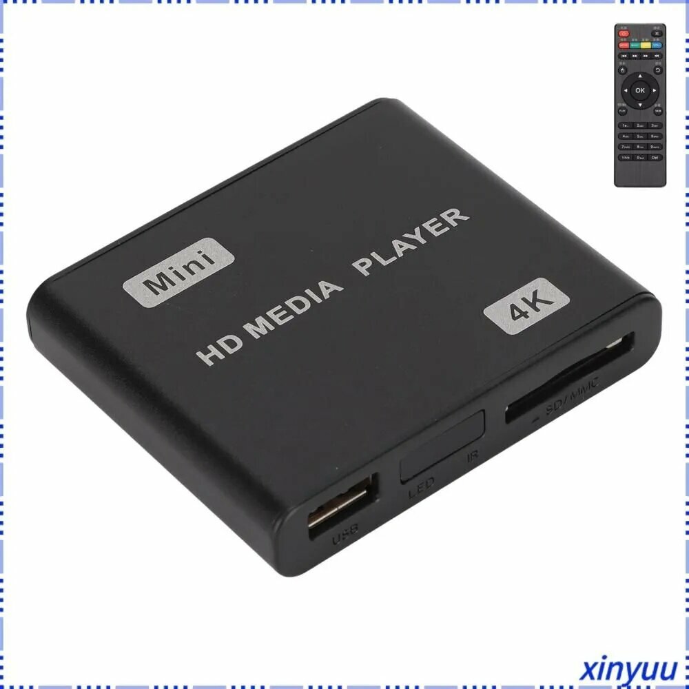 4K HD Media Player, компактный, поддержка Full HD, для домашнего кинотеатра