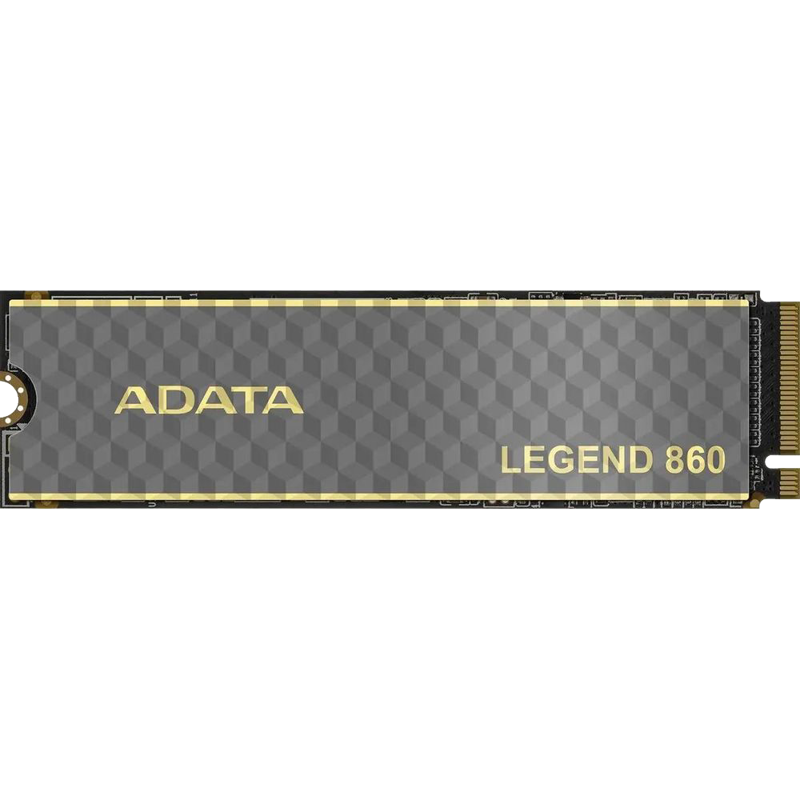 Твердотельный накопитель ADATA SSD LEGEND 860, 500GB, M.2(22x80mm), NVMe 1.4, PCIe Gen 4x4, 3D NAND, R/W 5000/3000MB/s, IOPs н. д./н. д, TBW 160, DWPD 0.2 (5 лет) (SLEG-860-500GCS)