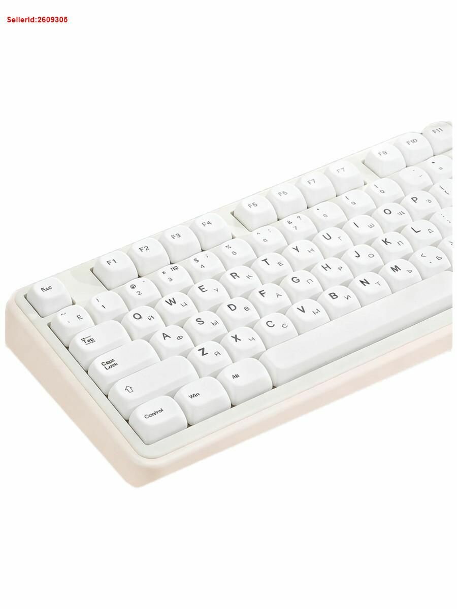 Кейкапы для механической клавиатуры русские, pbt кейкапы, кейкапы MOA, Пакет включает 129 штуки, кейкапы белые