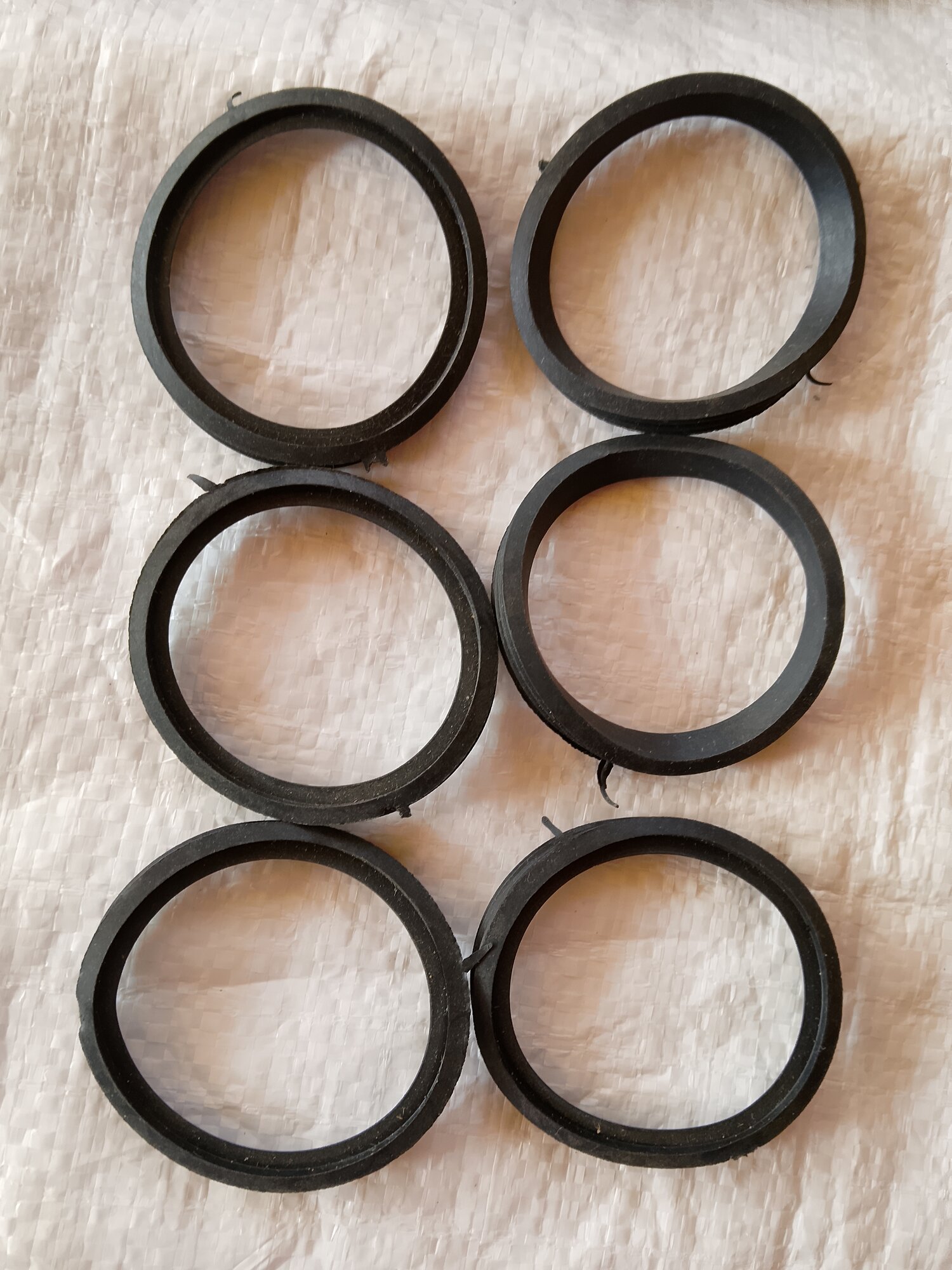 Кольцо уплотнительное D 50 мм, чёрное, резина в комплекте 6 штук.