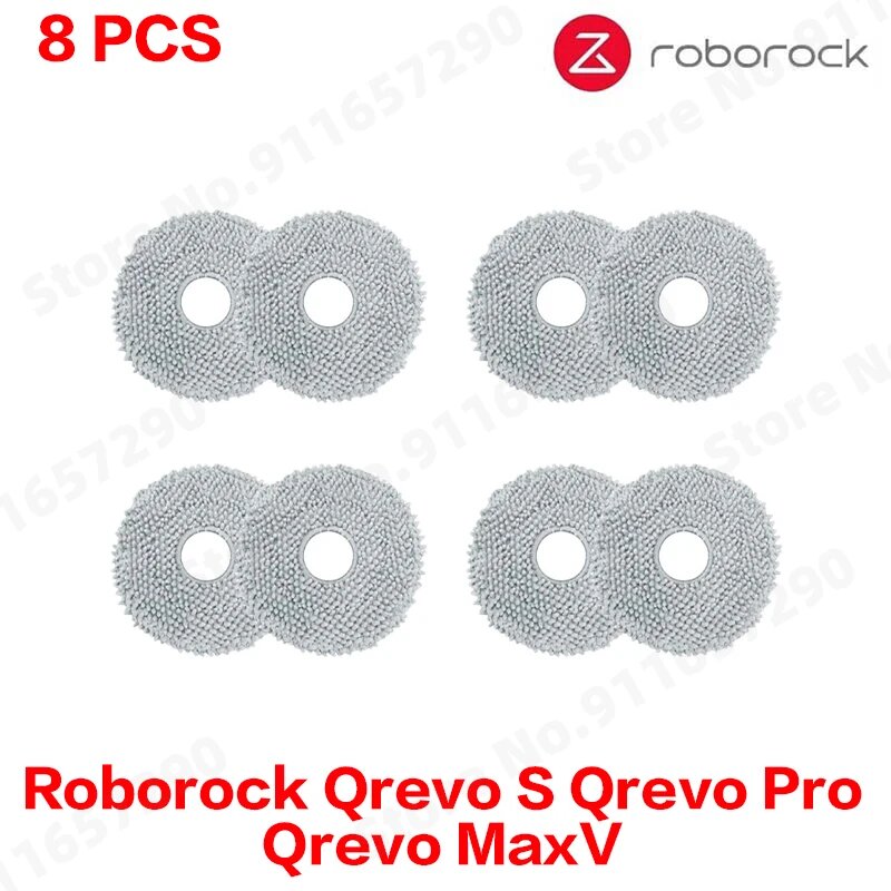 8 шт. Моп для Roborock Qrevo S Pro MaxV, серый, Mop X8