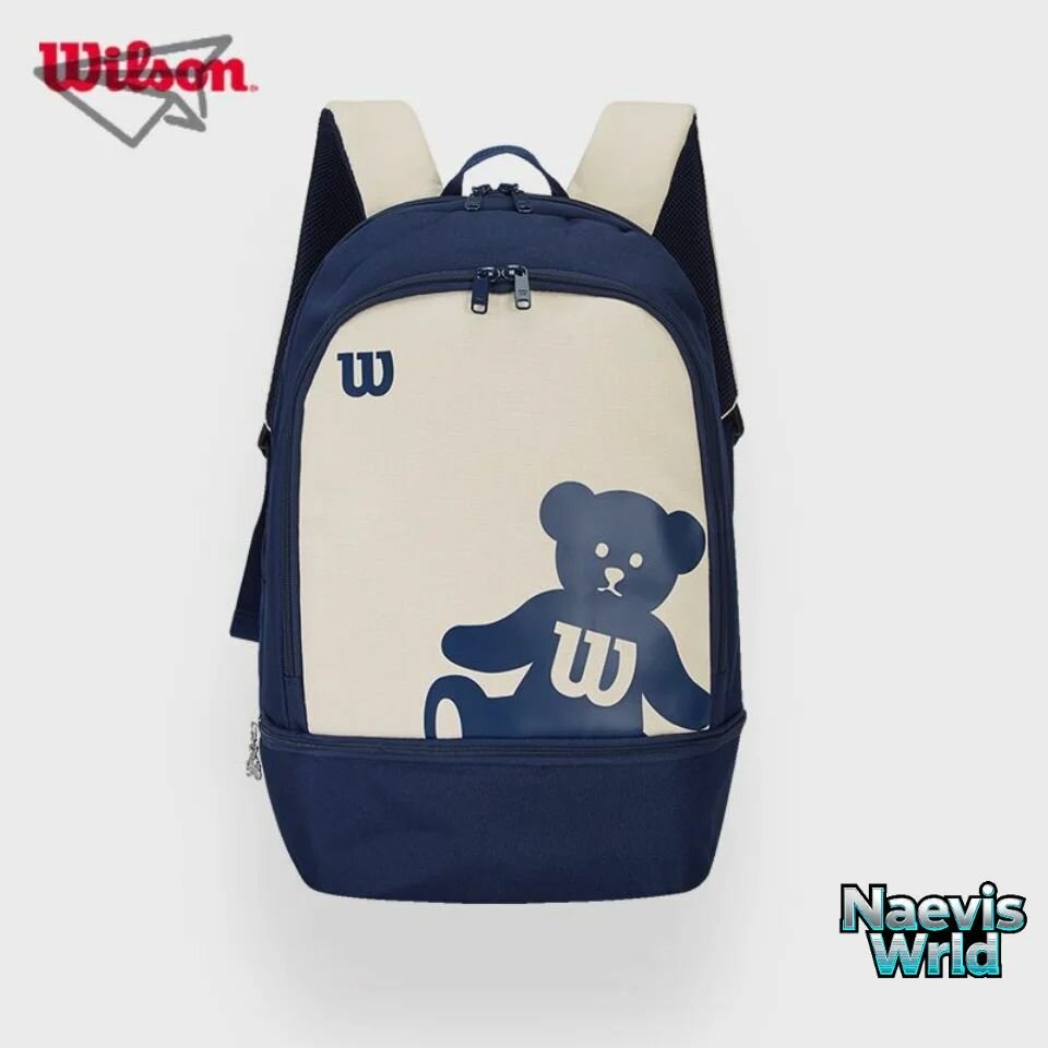 Теннисный рюкзак Wilson; Большая теннисная сумка объёмом 22 л; Вмещает 2 ракетки