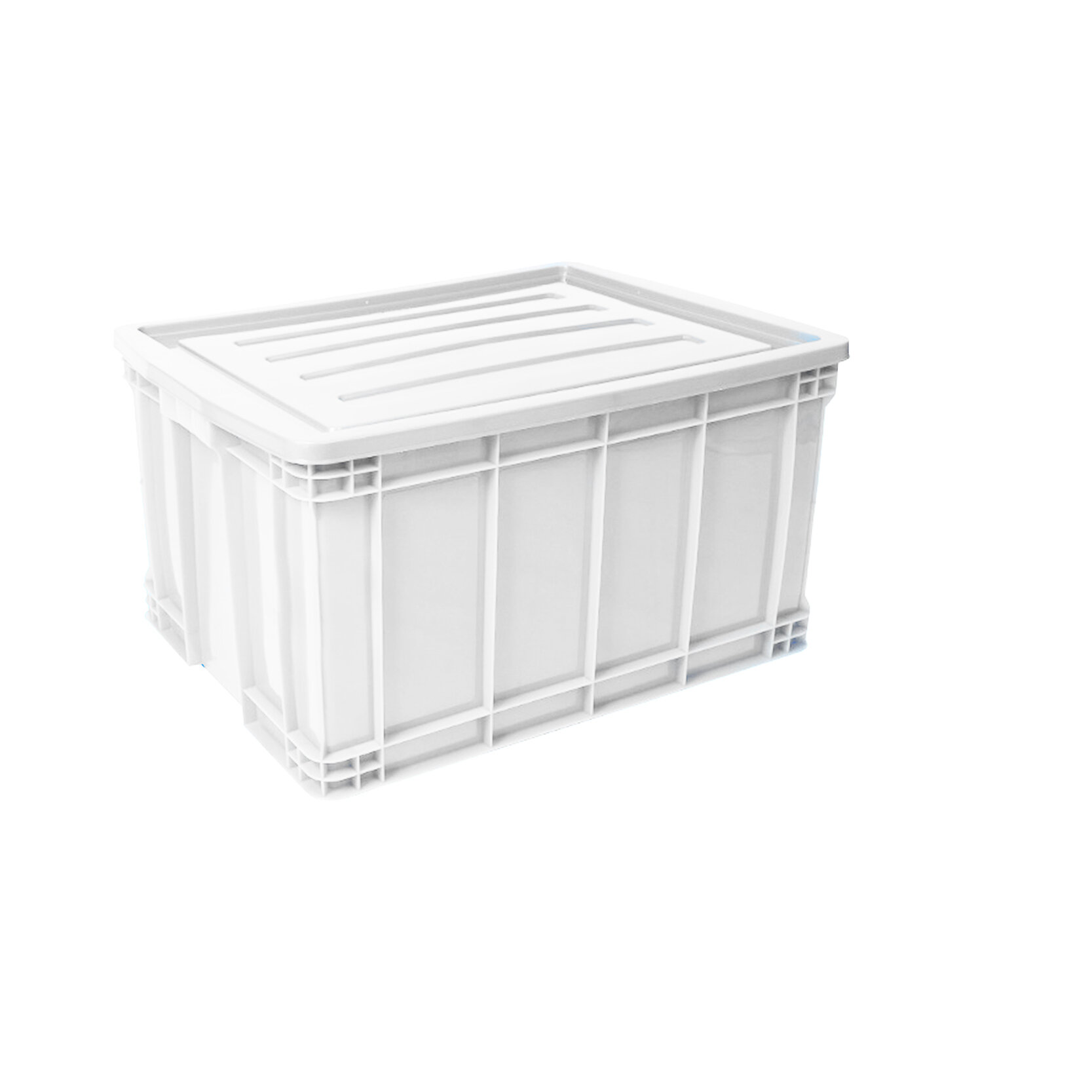 Логистический контейнер Jufuyuan, пластик, 74x56x40 см, белый, с крышкой