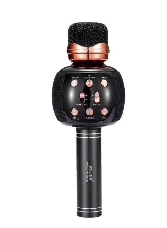 Микрофон для живого вокала, Bluetooth-микрофон, черный для караоке