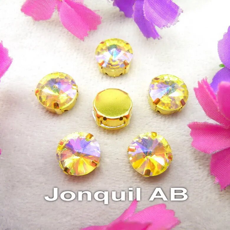 Хрустальные бусины Rivoli SNCRYSTAL 7 размеров 6mm 50pcs, A30 Jonquil AB