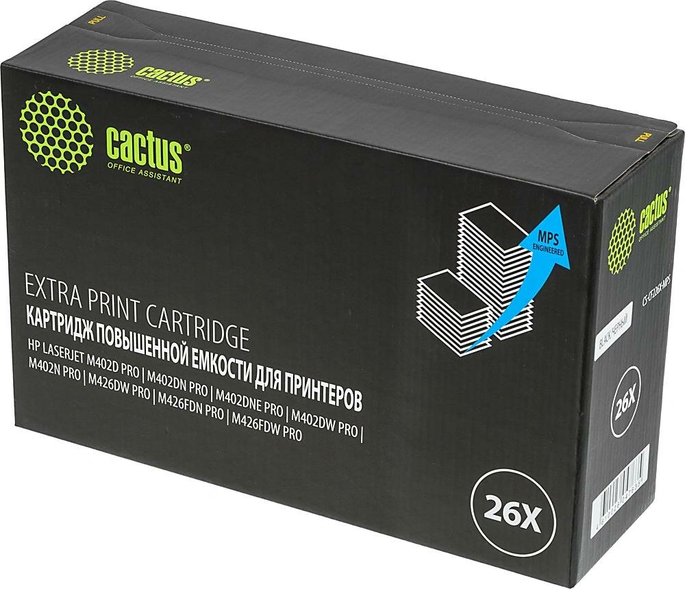 Картридж лазерный CACTUS CF226XX черный, 12000 страниц, для HP LJ M402d M402n M426dw M426fdn M426fdw (CS-CF226X-MPS)