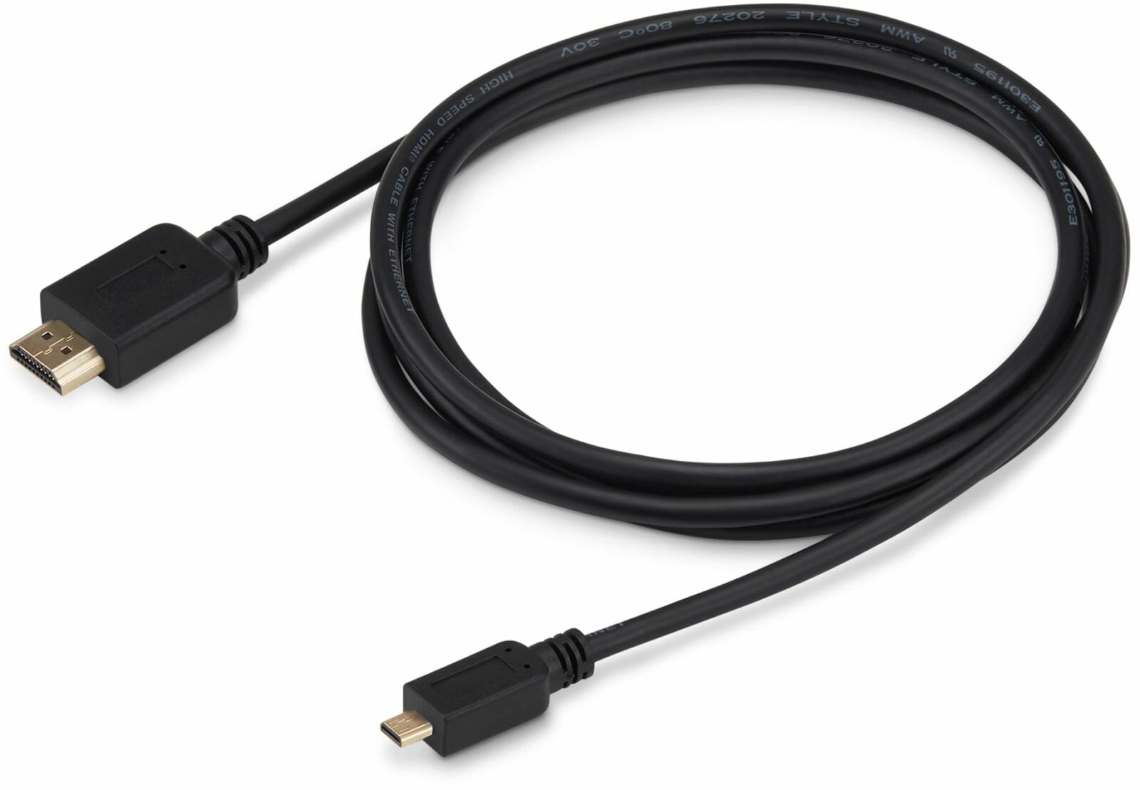 Кабель аудио-видео Buro HDMI 1,4, HDMI m - Micro HDMI m, 1,8 м, черный (MICROHDMI-HDMI-1.8)