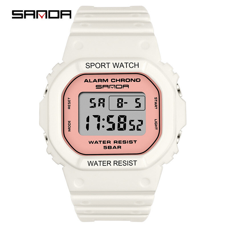 [2026] Многофункциональные спортивные часы Sanda, бестселлер для международного рынка, водонепроницаемые, с подсветкой, для мужчин и женщин, стильные наручные часы для студентов.