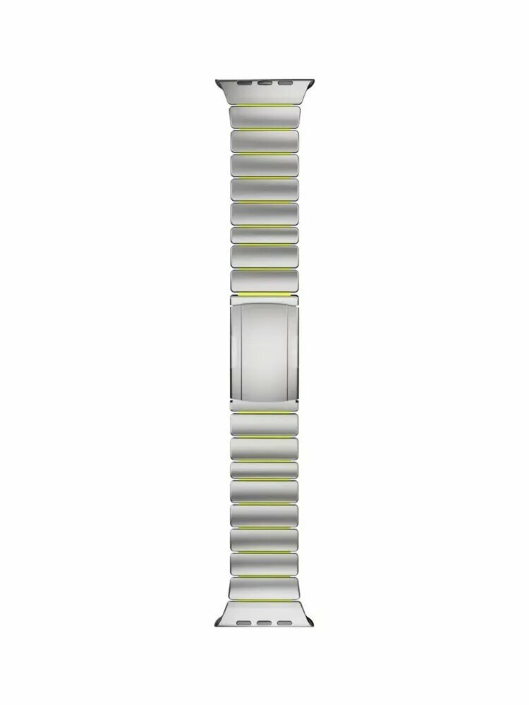Модный спортивный титановый сплав + силиконовый ремешок для часов Apple Watch Series 11 10 9 8 7 6 SE 45 44 46 мм/iWatch Ultra 1 2 3 49 мм