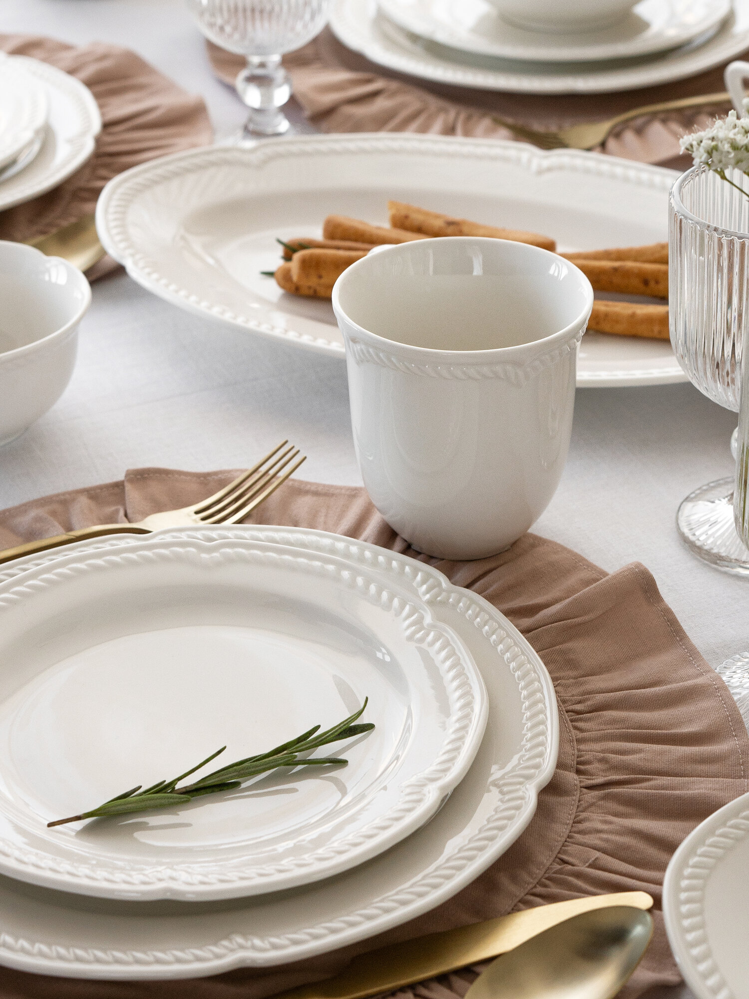 Набор тарелок фарфор десертные 20 см. 2 шт. "Колетта" (Coletta) набор посуды тарелки закусочные столовые