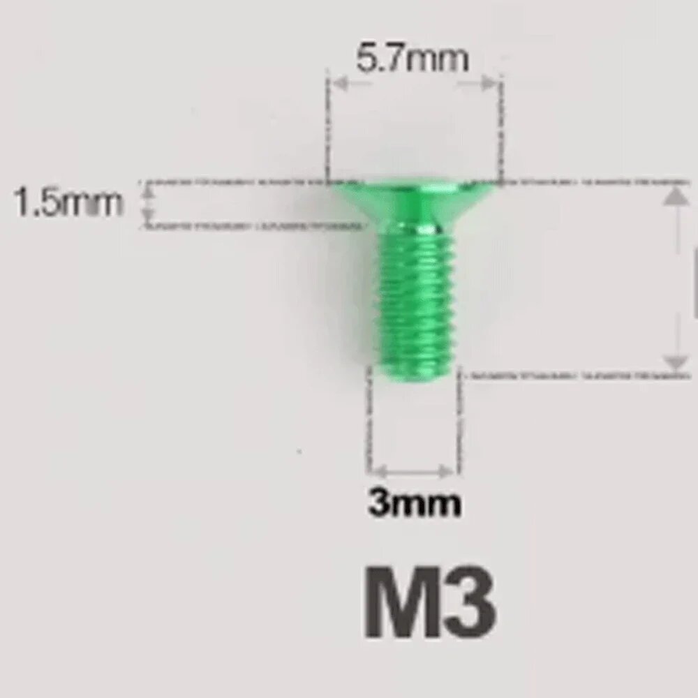 Титановые болты M3 * 6/8/10/12/15-30 мм для велосипеда Green, M3x10mm