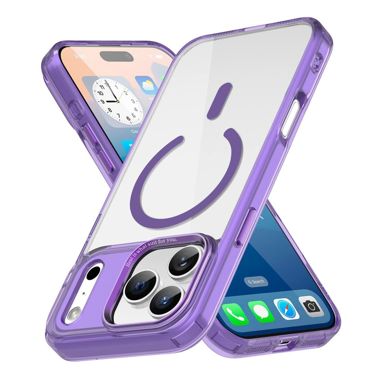 Противоударный чехол на iPhone 17 Pro Max (Айфон 17 Про макс) с защитой камеры ARMOR CASE с поддержкой устройств MagSafe
