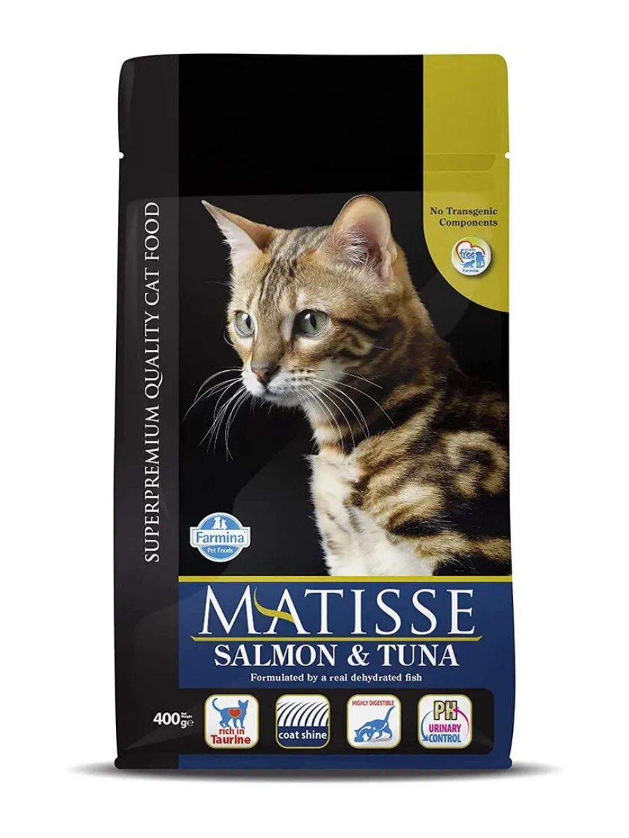 Сухой корм Farmina Matisse (Фармина) для взрослых кошек, лосось с тунцом, 0,4 кг